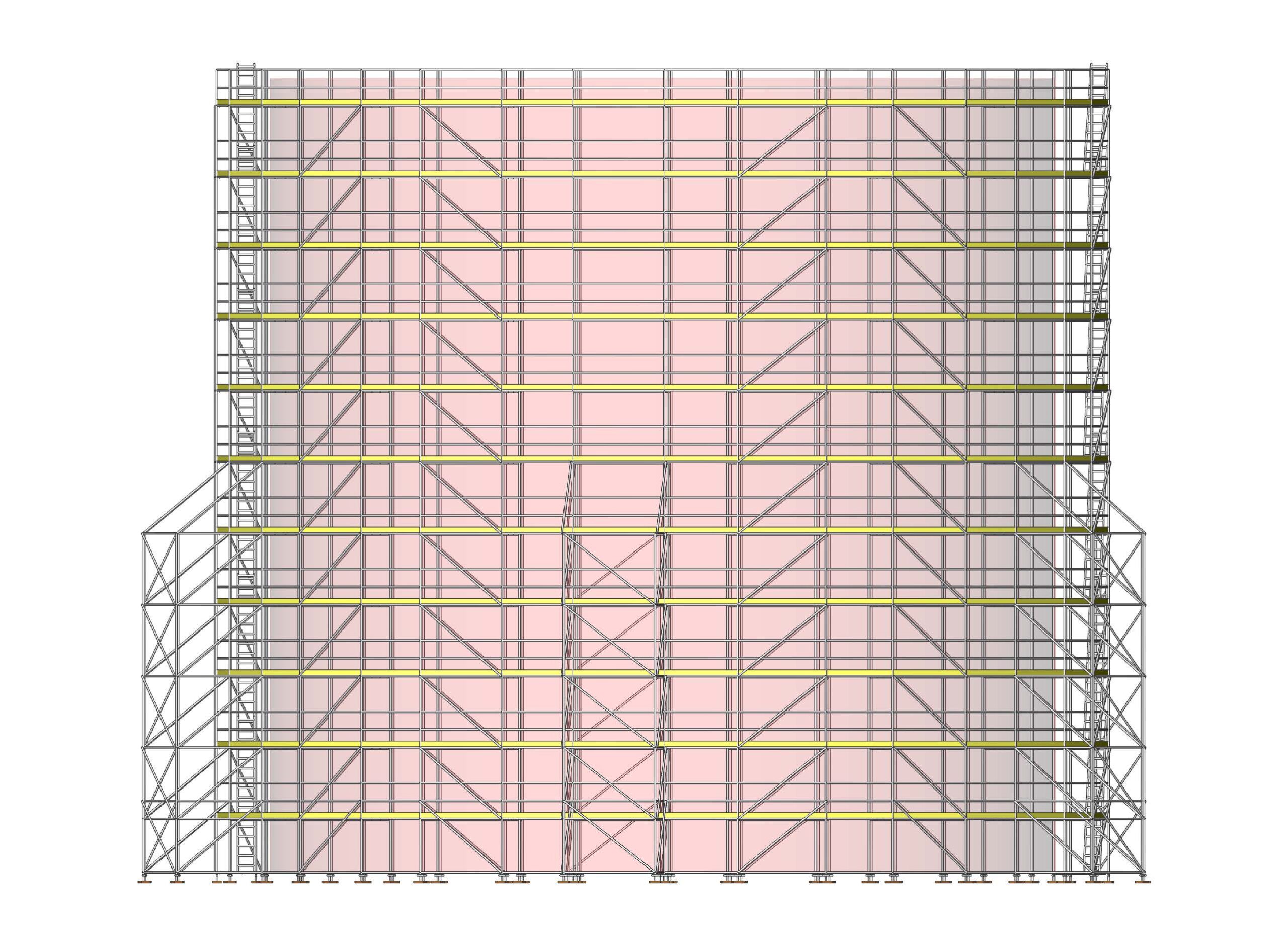 Etudes et conception d'échafaudage - Big House construct